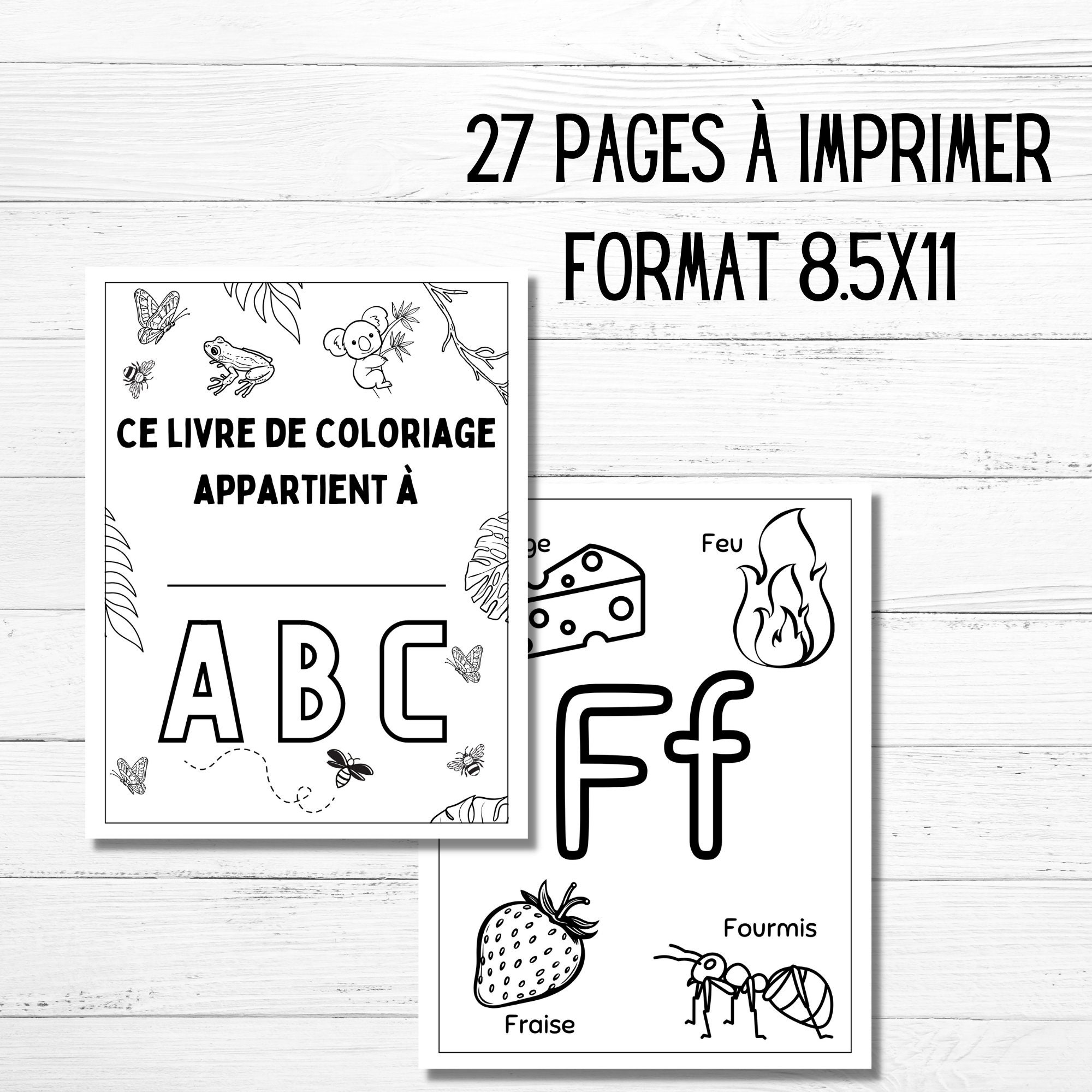 Alphabet Coloring Pages in French, Coloring Pages for Kindergarten ...