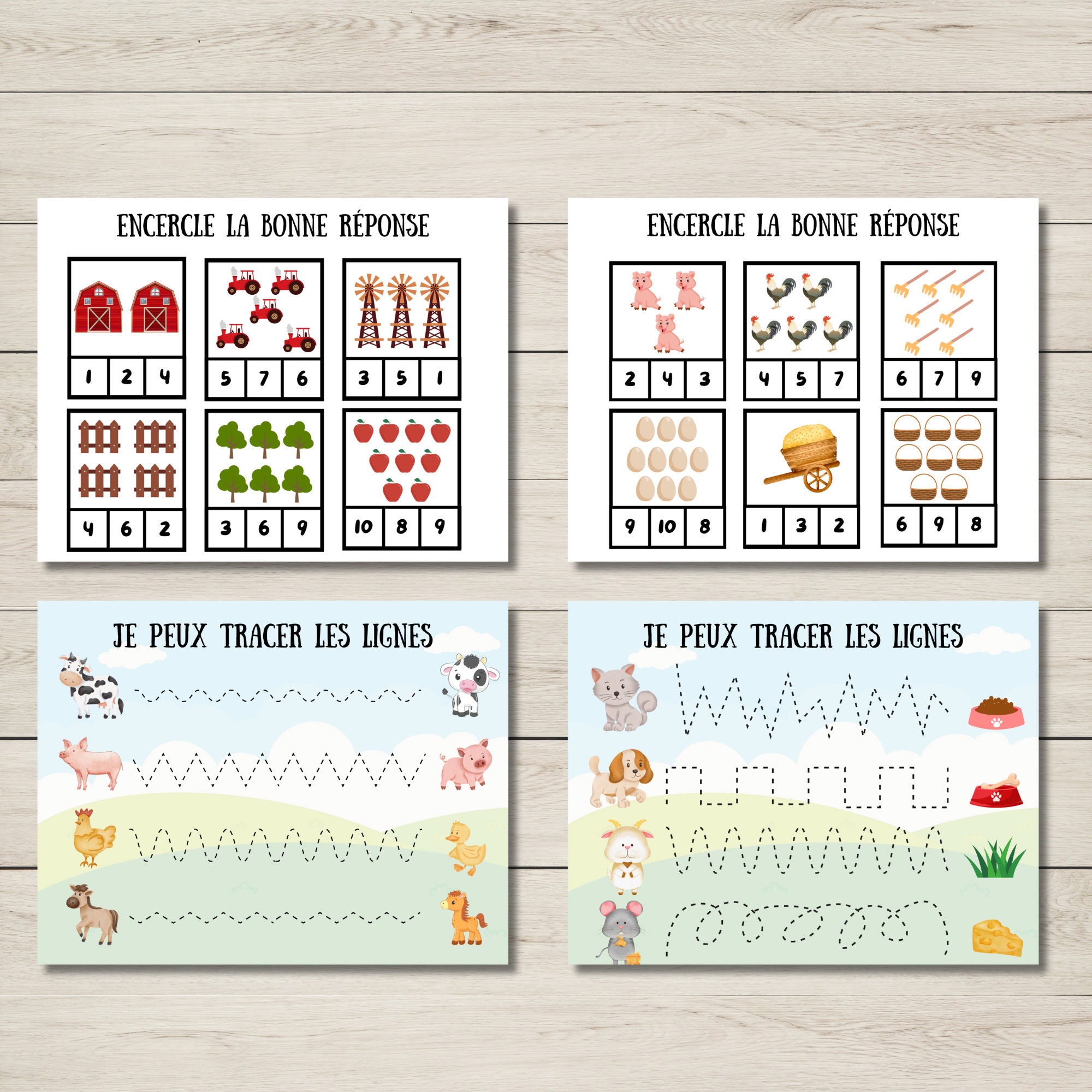 Livre de la ferme à imprimer, Activités pour tout-petits, Feuilles de ...