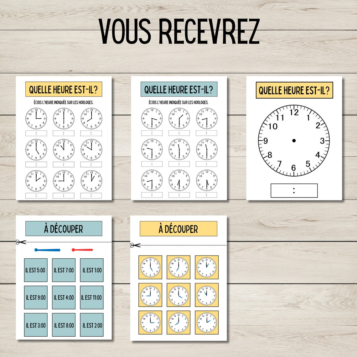 Printable Clock for Kids, Printable Educational Activities, Learn to ...