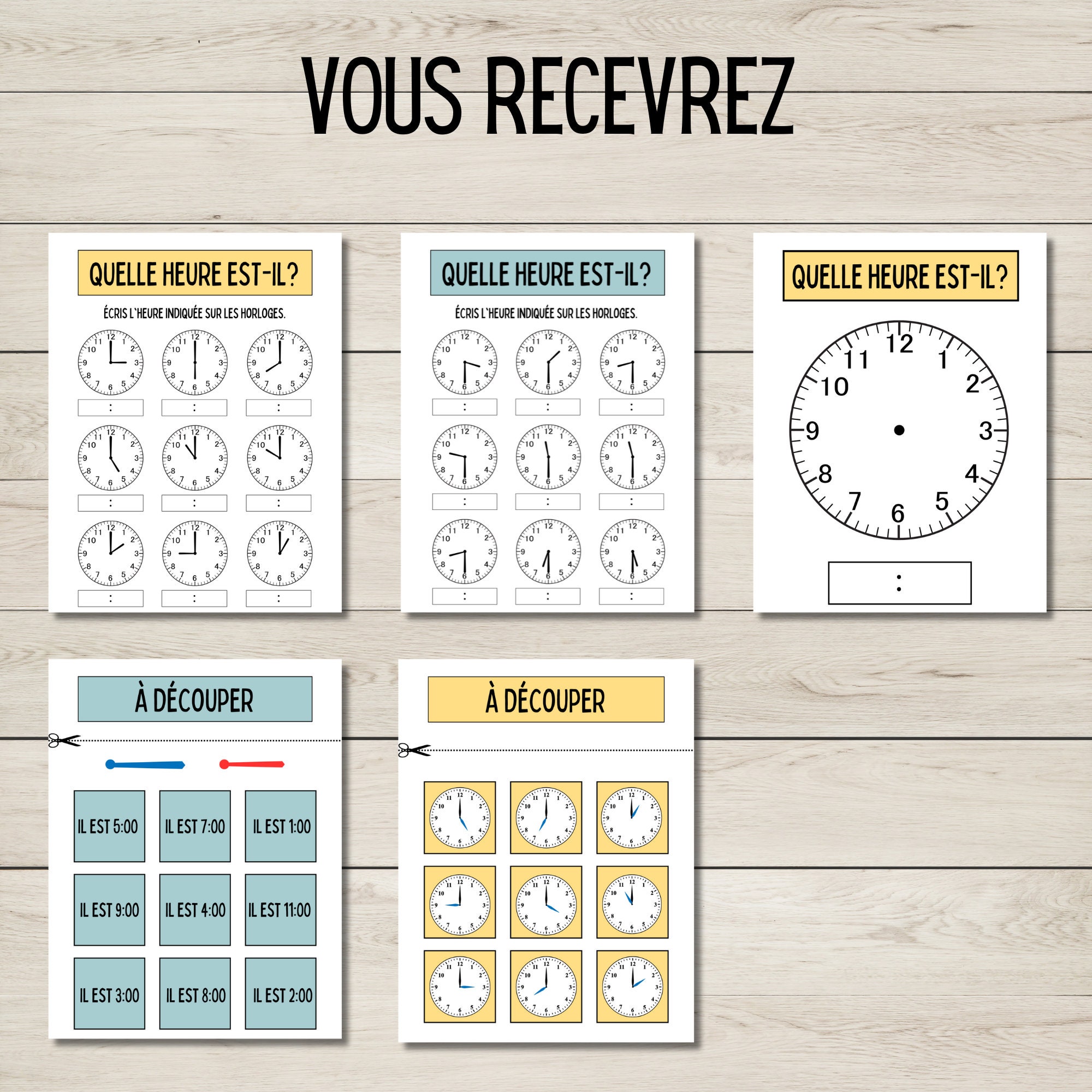 Printable Clock for Kids, Printable Educational Activities, Learn to ...