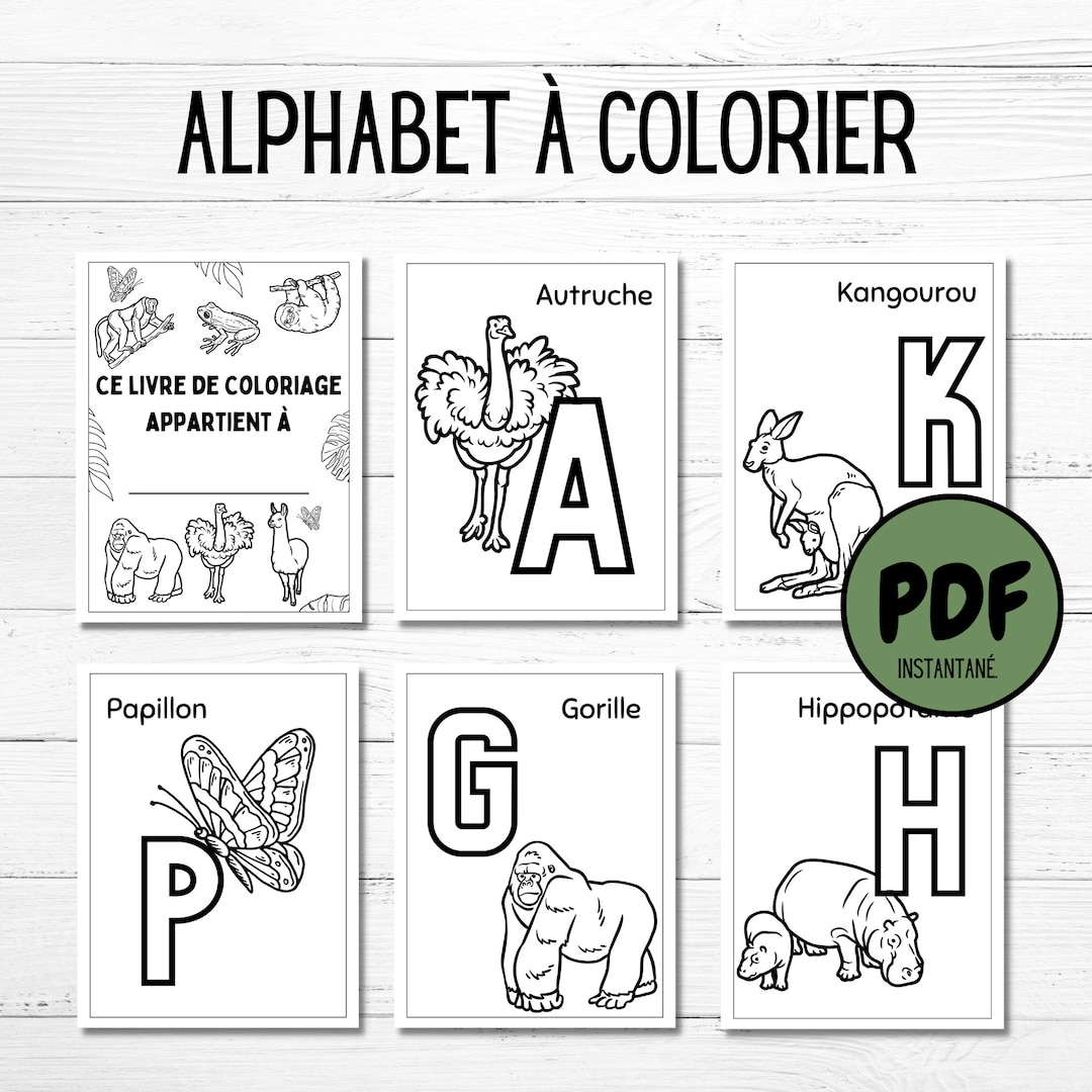 Alphabet Coloring Pages in French, Coloring Pages for Kindergarten ...