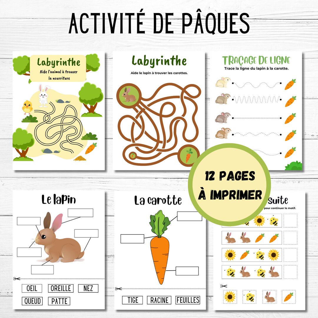 Printable Easter Activities in French, Easter Games for Children ...