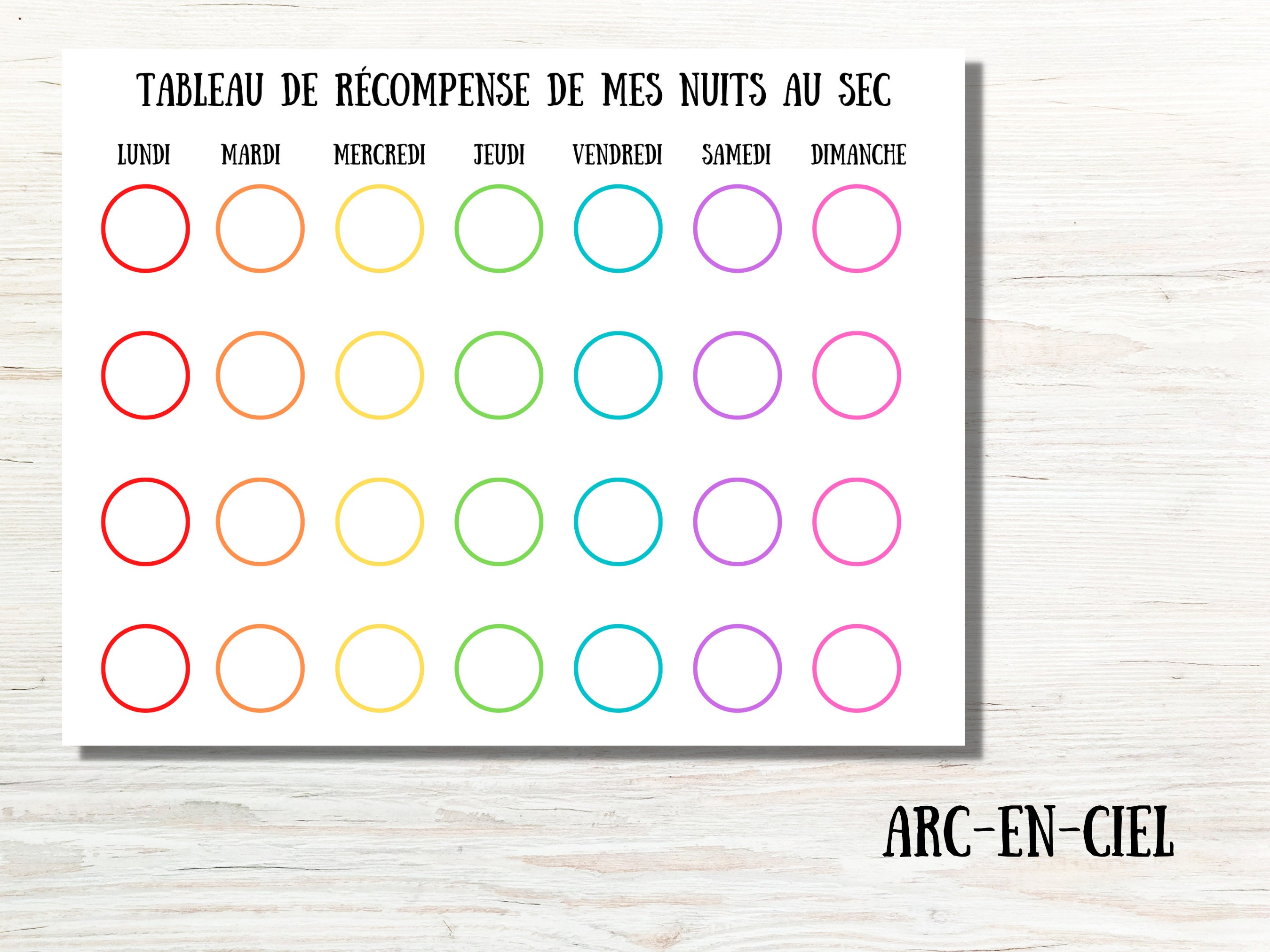 French Potty Training Chart, My Dry Nights Reward Chart, Kids Reward ...