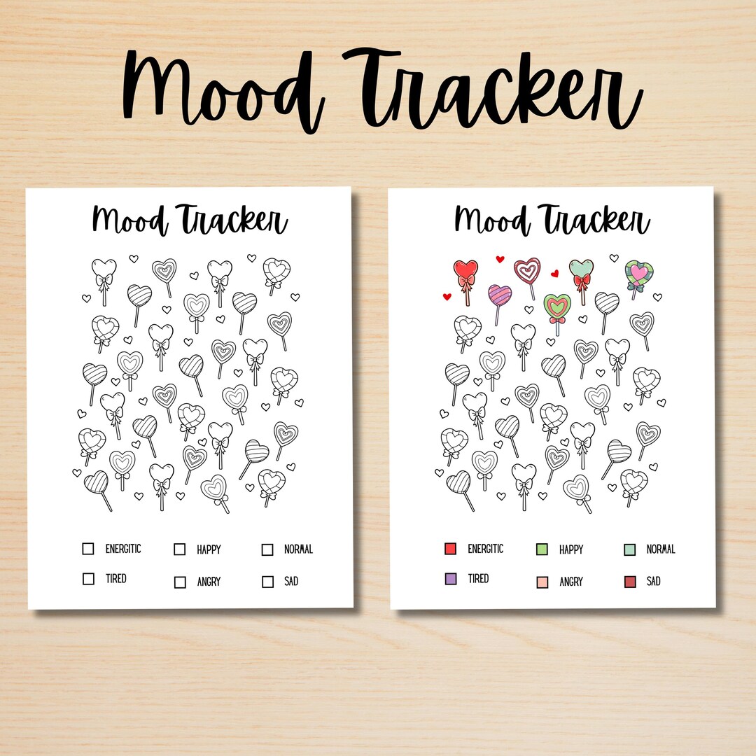 Valentine's Day Mood Tracker Printable | February Mood Tracker PDF ...
