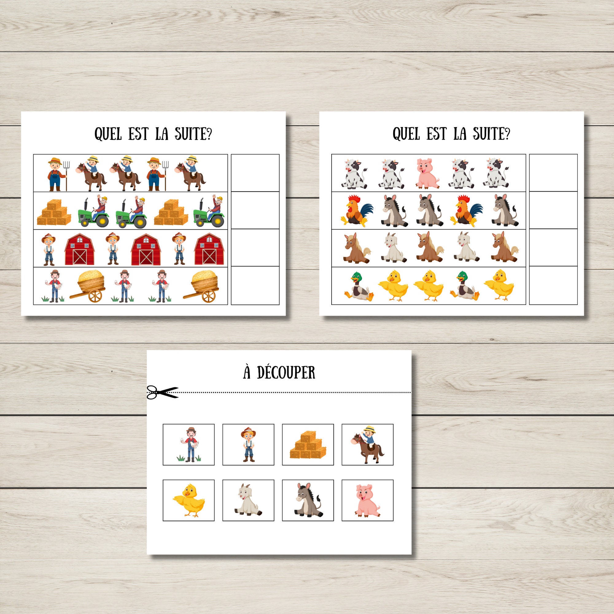 Livre de la ferme à imprimer, Activités pour tout-petits, Feuilles de ...