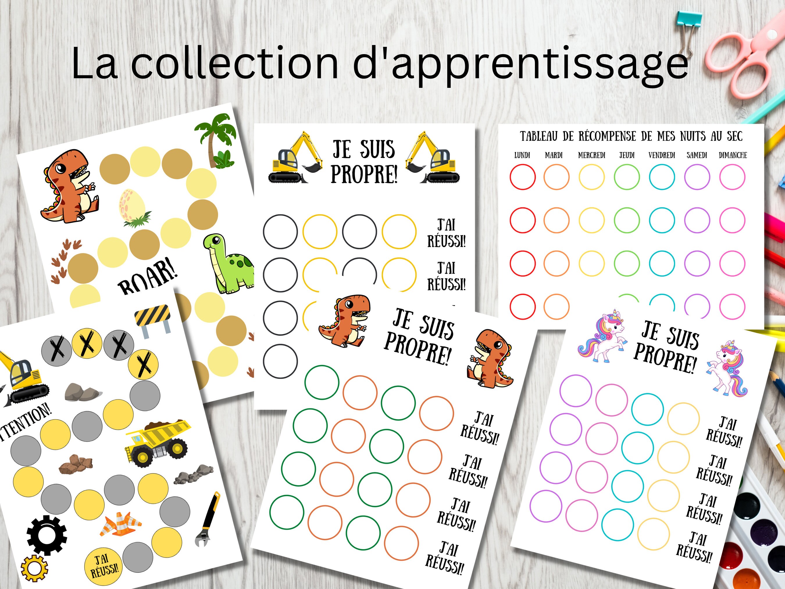 Tableau de récompense dinosaure Tableau de récompense en - Etsy Canada