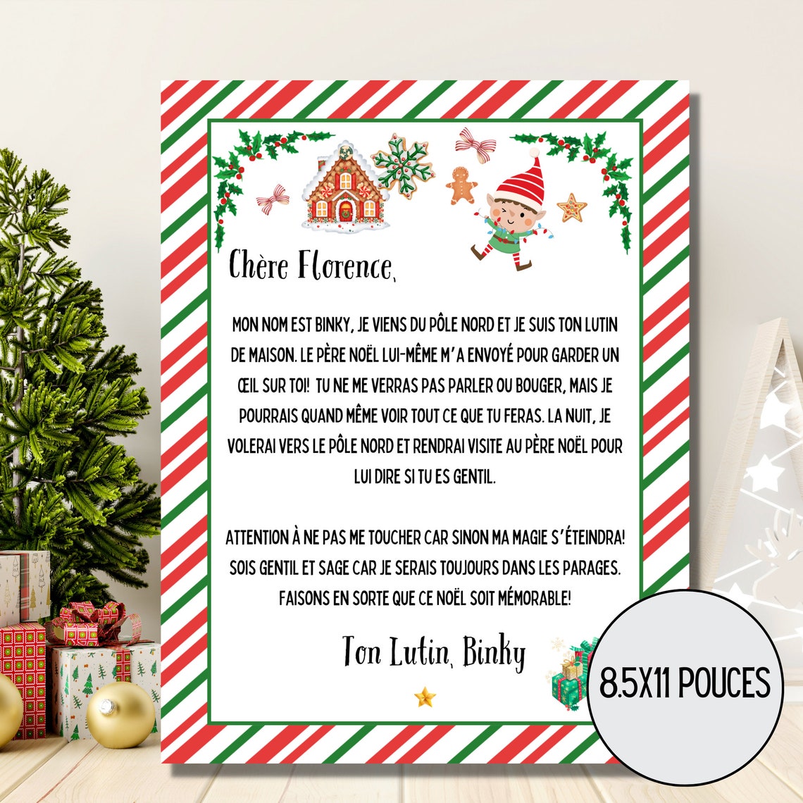 Customizable Christmas Elf Letter, Joke Elf Letter to Print, Elf Letter ...