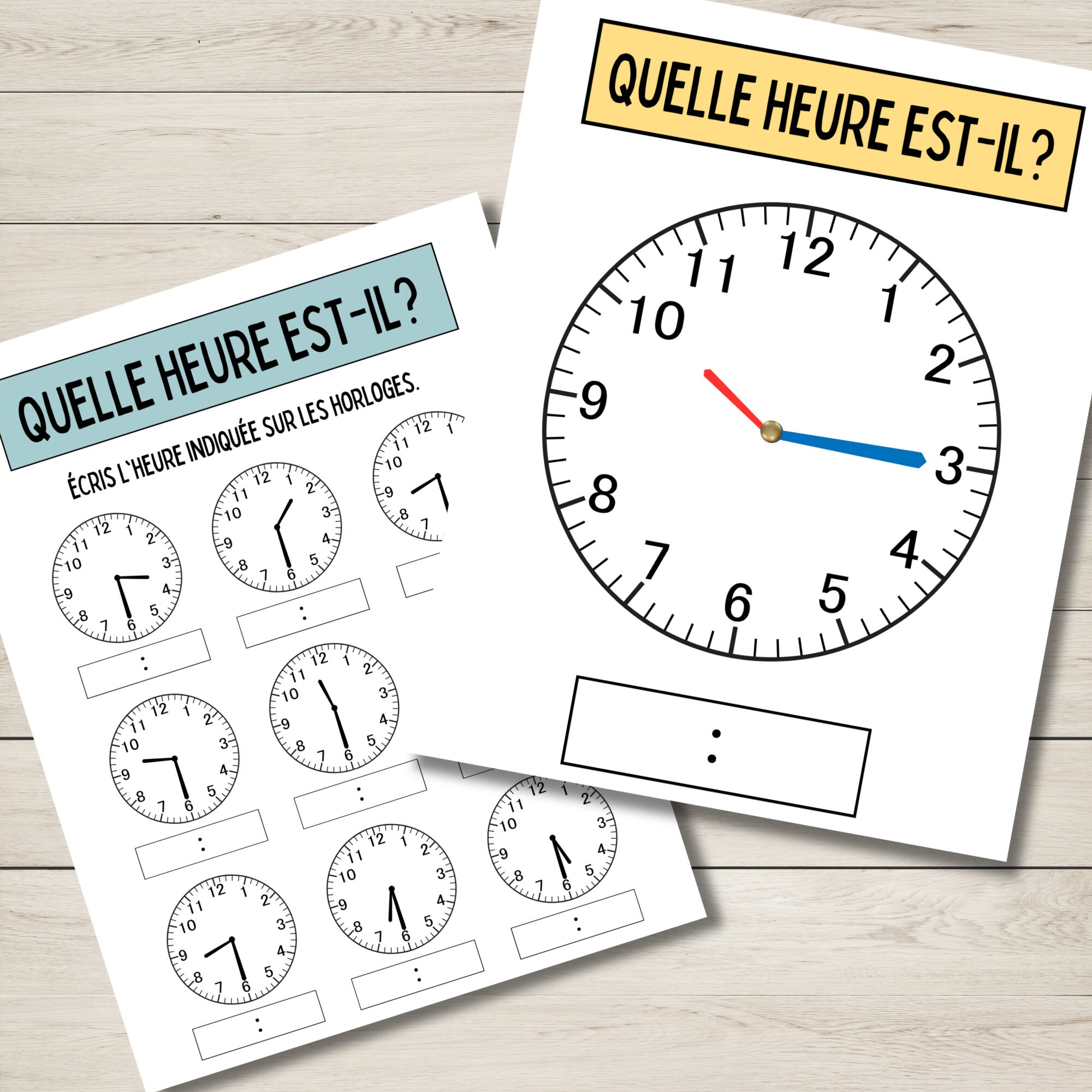 Printable Clock for Kids, Printable Educational Activities, Learn to ...