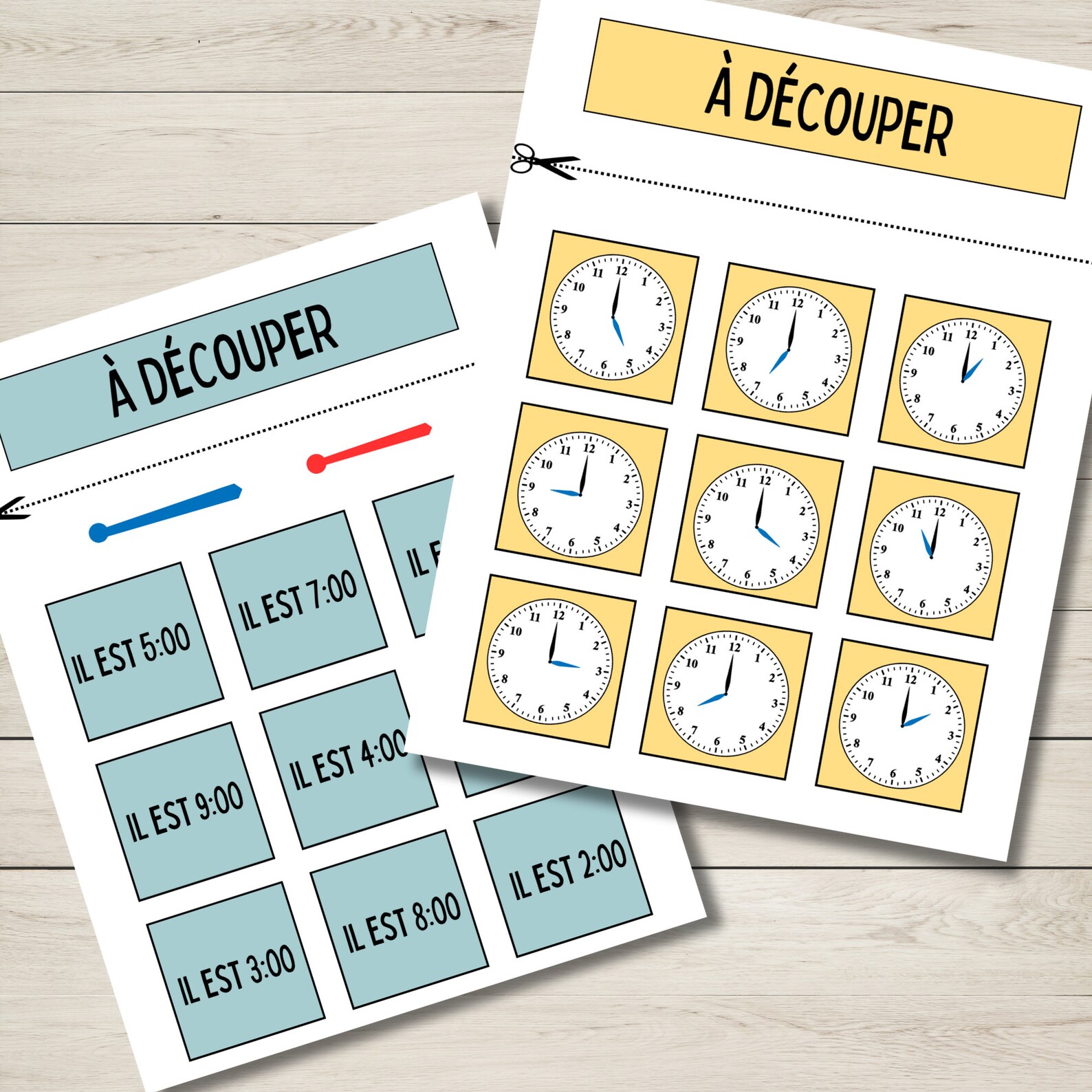 Printable Clock for Kids, Printable Educational Activities, Learn to ...