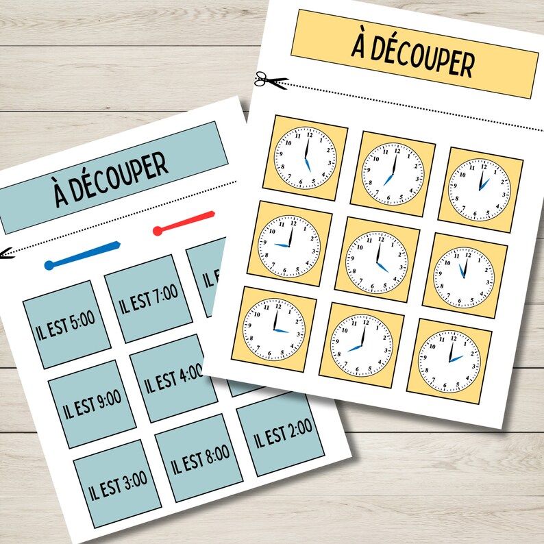 Printable Clock for Kids, Printable Educational Activities, Learn to ...