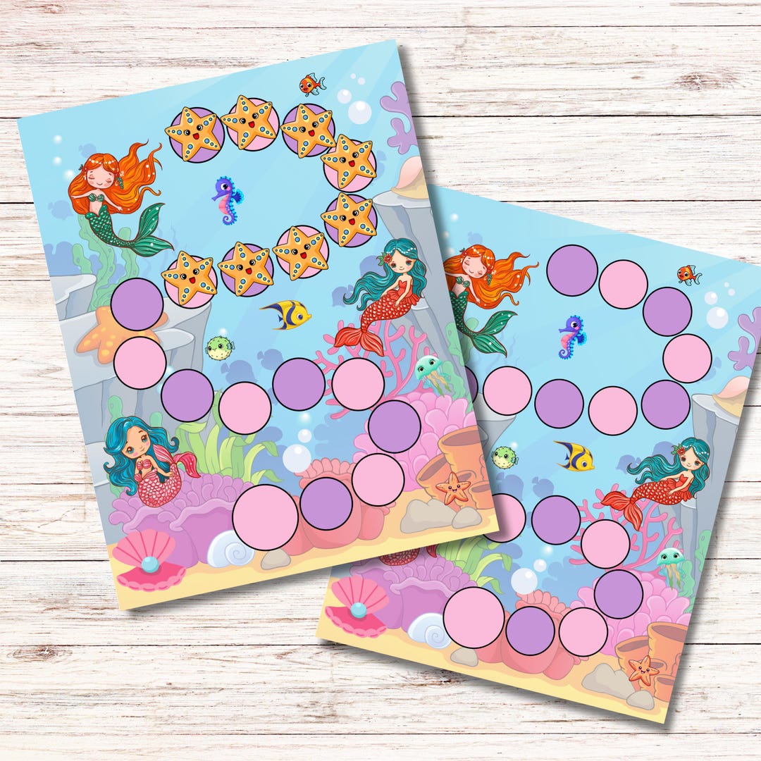 Mermaid Reward Chart for Kids | Printable Potty Training Chart | Kids ...