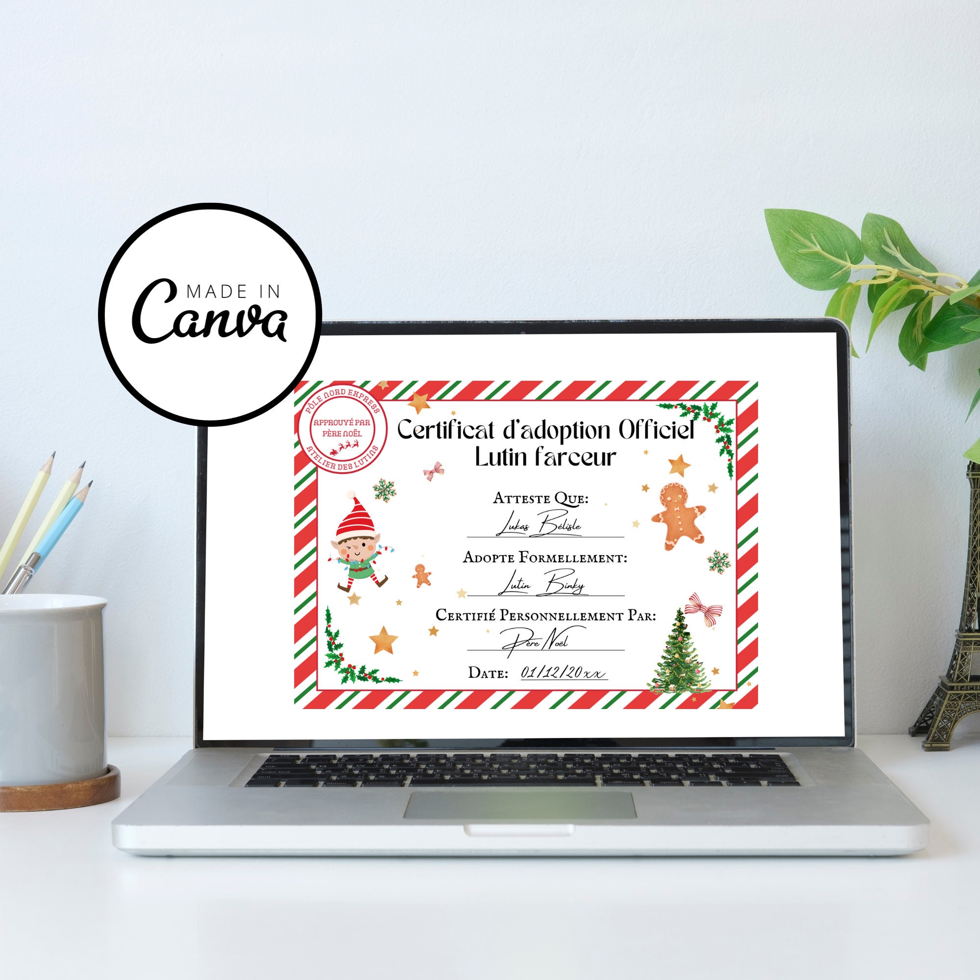 Prankster Elf Adoption Certificate, Official Editable Christmas Elf ...