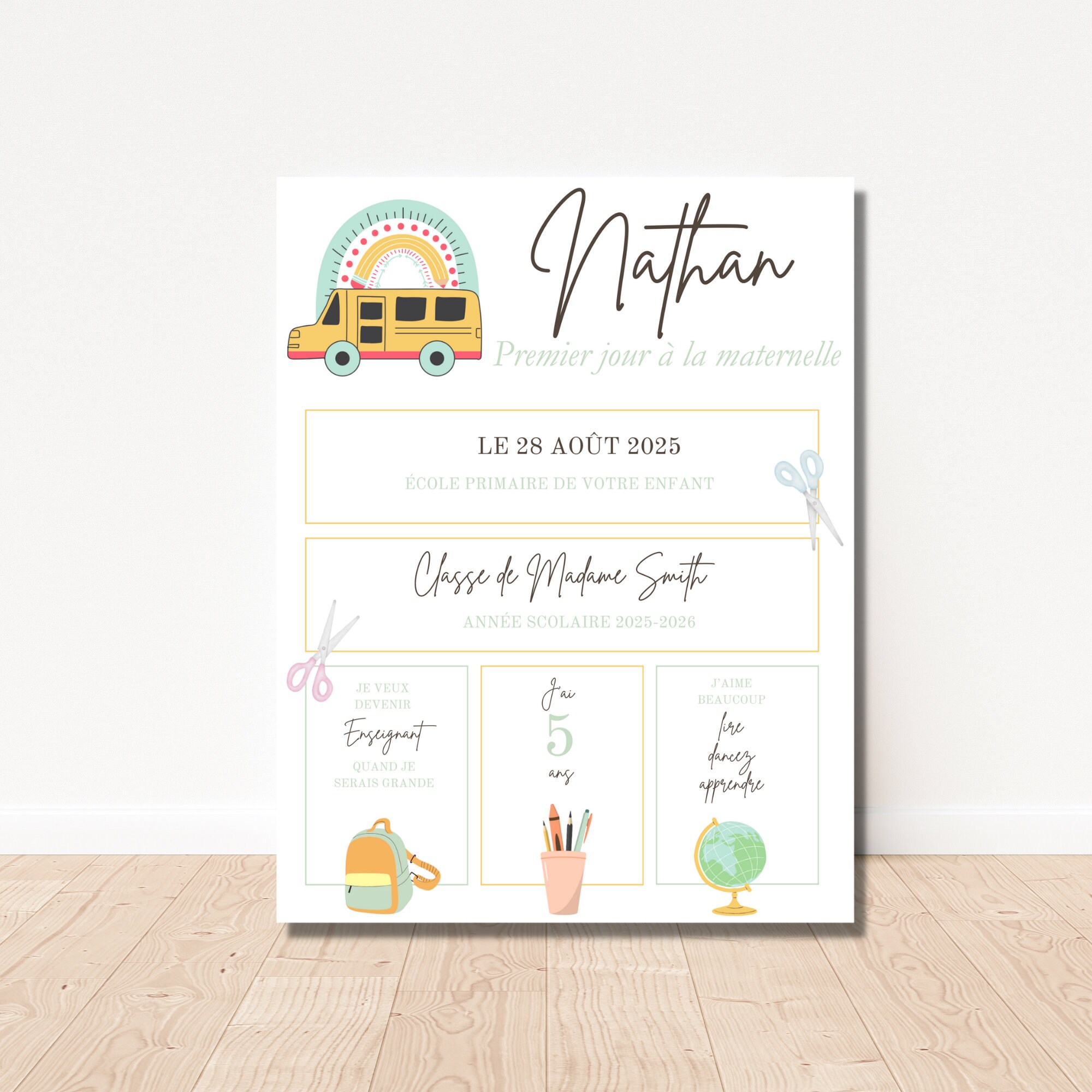 Back to Kindergarten Sign, Printable First Day of School Poster, Last ...