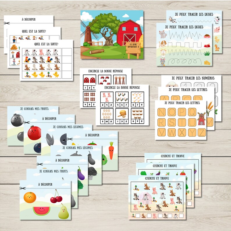 Livre de la ferme à imprimer, Activités pour tout-petits, Feuilles de ...