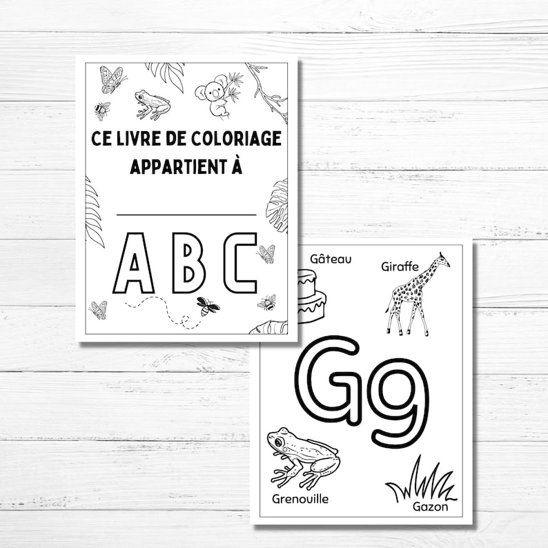 Alphabet Coloring Pages in French, Coloring Pages for Kindergarten ...