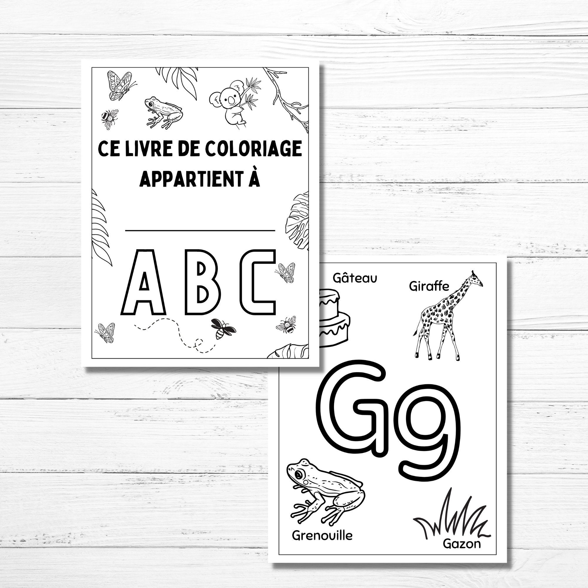Alphabet Coloring Pages in French, Coloring Pages for Kindergarten ...