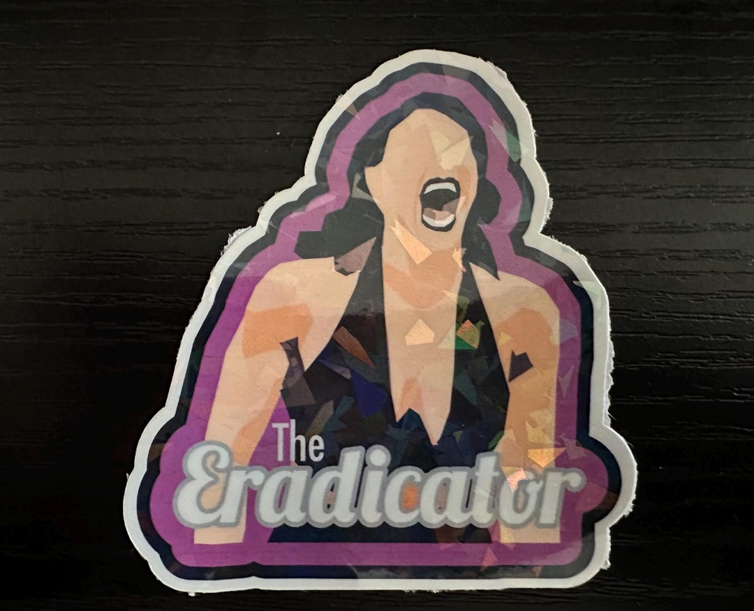 The Eradicator Vinyl Holographic Sticker Wrestling - Etsy