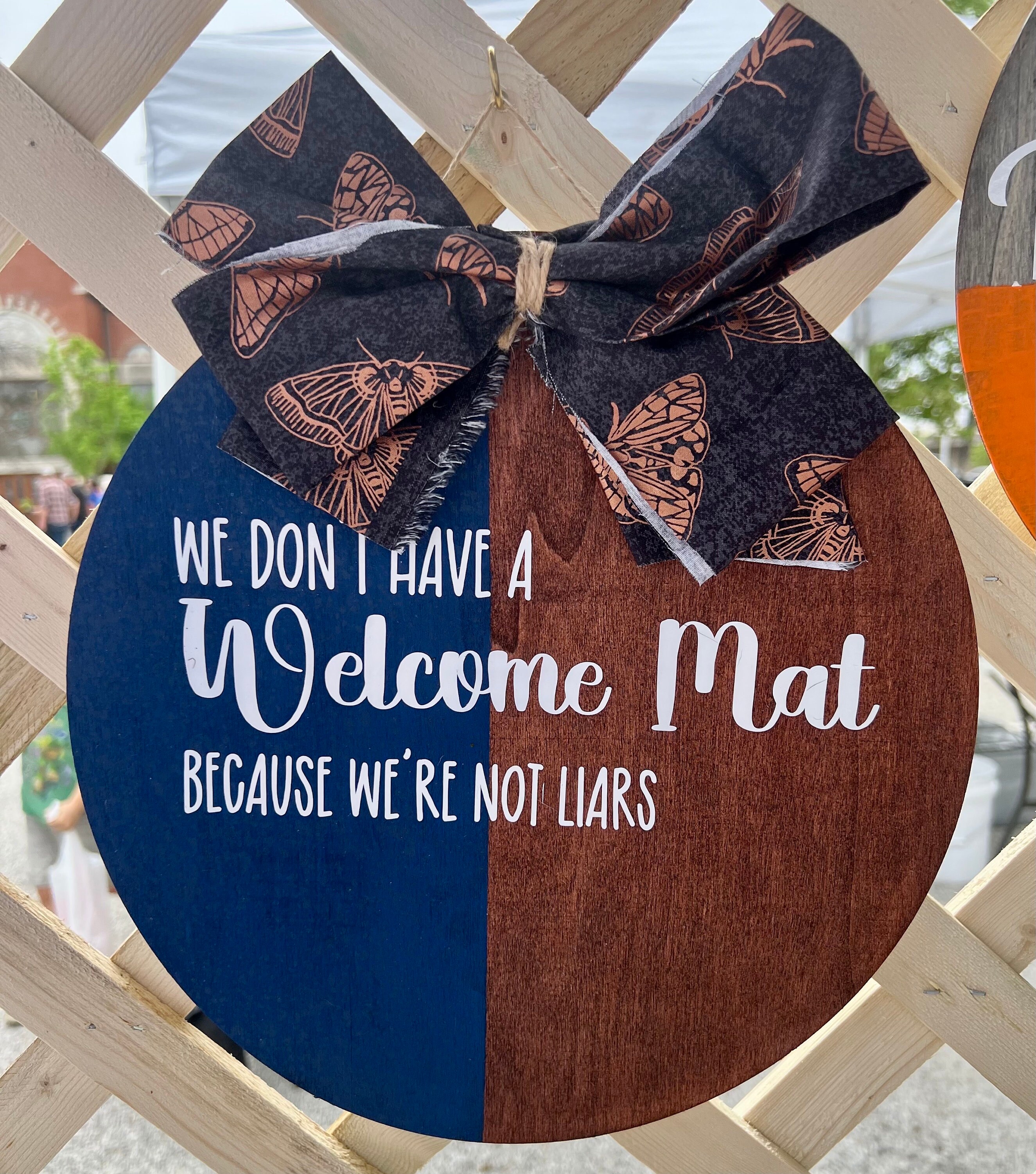 We Don’t Have a Welcome Mat Because We Aren’t Liars Door Sign Funny ...