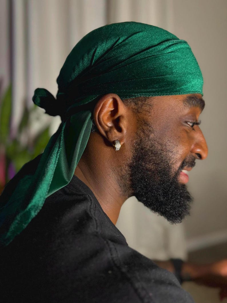 Reversible Durag - Velvet/silk (hunter Green) - Etsy