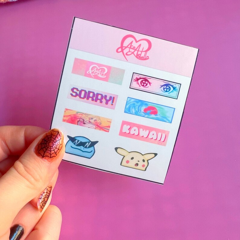 1/10 Scale RC Car Stickers | NOT PRECUT | Kawaii Set 1 | Anime Stickers ...