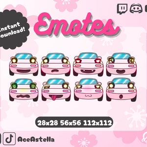 Twitch Emotes | Cute Kawaii Miata Chibi Cars | Premium Unique Emotes ...