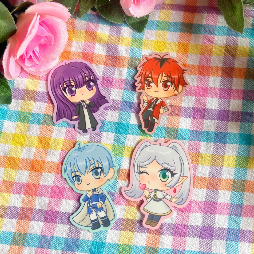 Fri(eren) Anime Chibi Character Stickers | Dnd Elf Wizard Hero Fighter ...