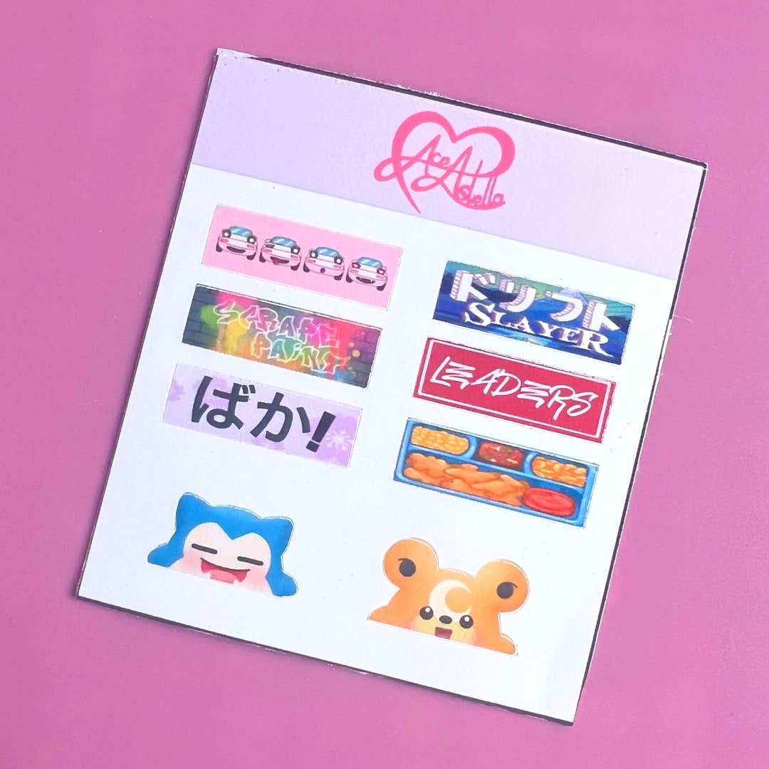 1/10 Scale RC Car Stickers | PRECUT | Kawaii Anime Stickers | Drifting ...