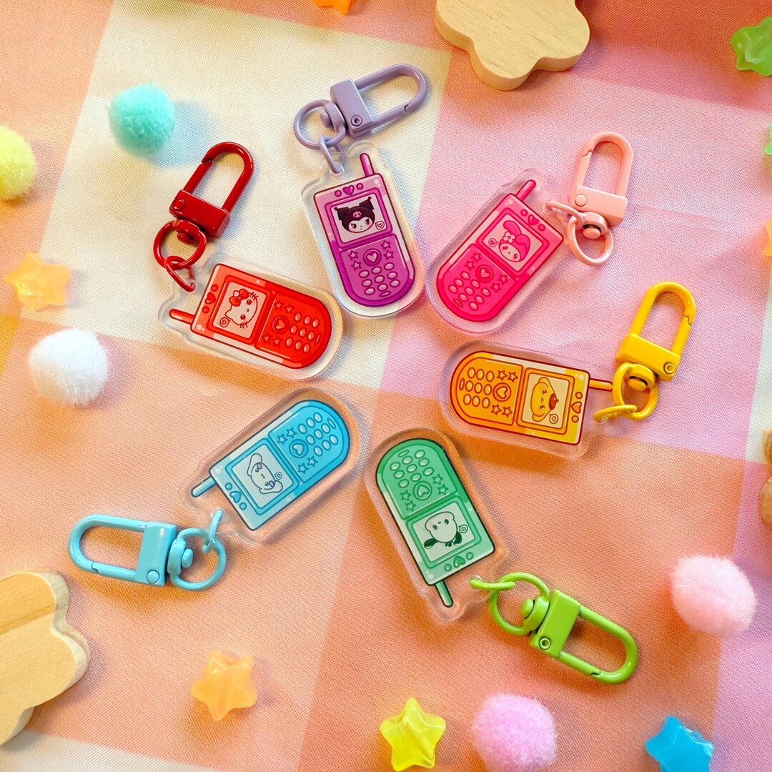 Cute Japanese Animal Acrylic Phone Charms | Kawaii Bright Colored ...