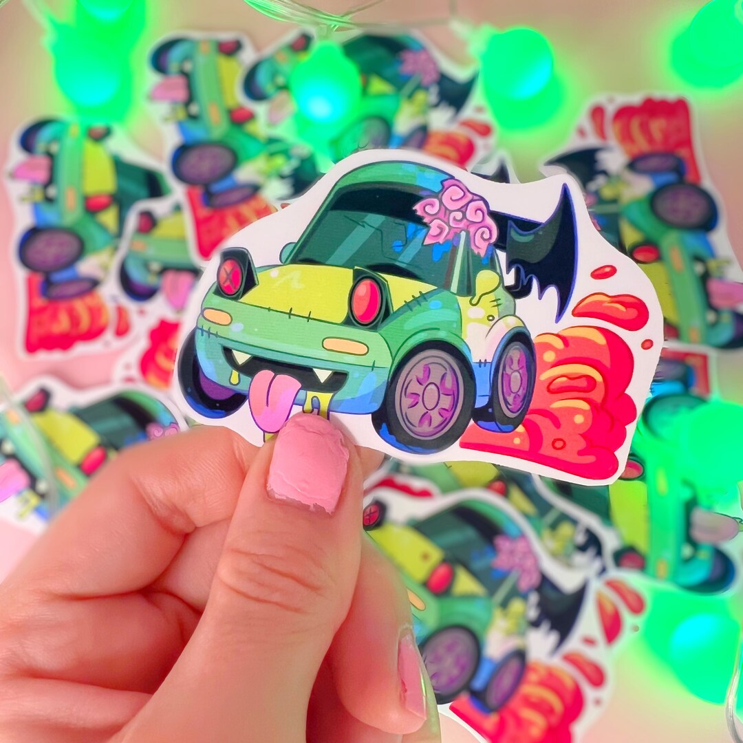 Ziata - Zombie Miata Sticker | Chibi Car Pun Sticker - Etsy