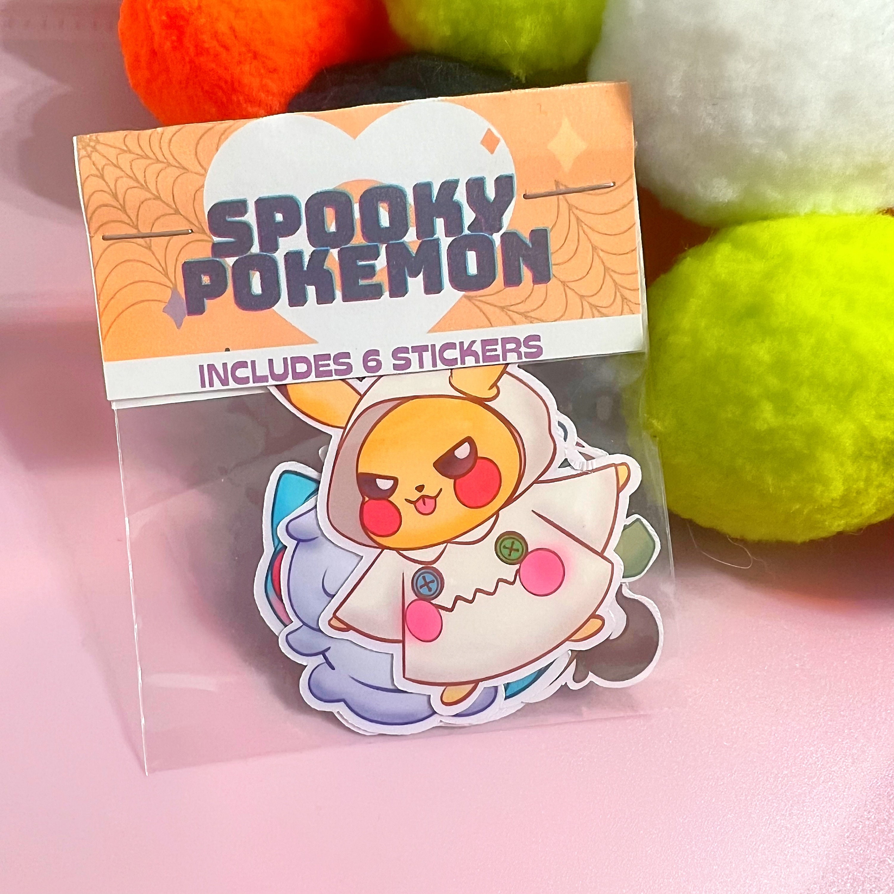 Spooky Pocket Monster Sticker Pack - Etsy