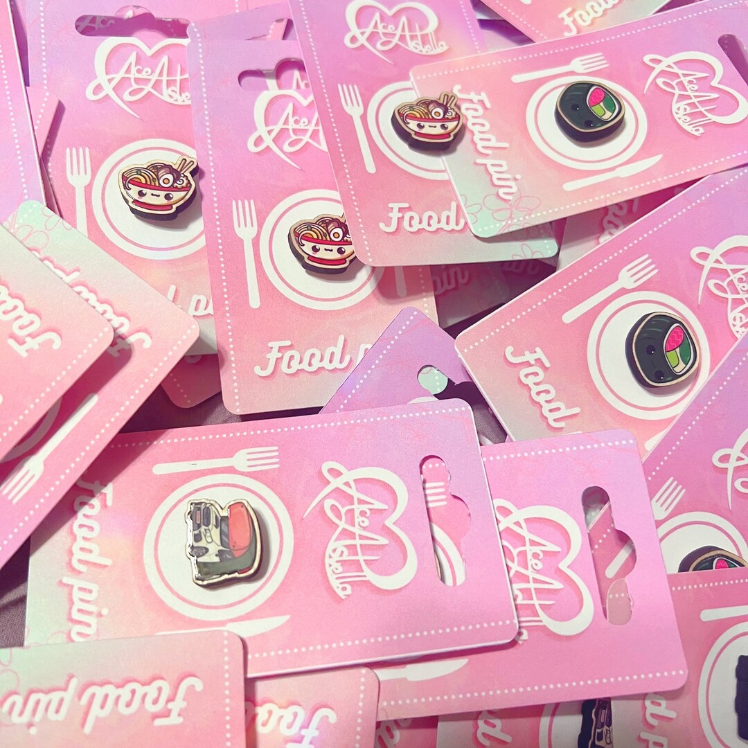 Kawaii Food Pins | Wooden Pins for Lanyards | Cute Aesthetic Food ...