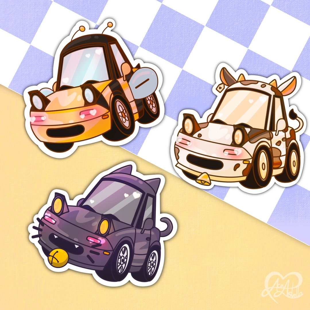 Miata Pun Stickers Kawaii Cars - Etsy