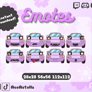 Twitch Emotes | Cute Kawaii Miata Chibi Cars | Premium Unique Emotes ...