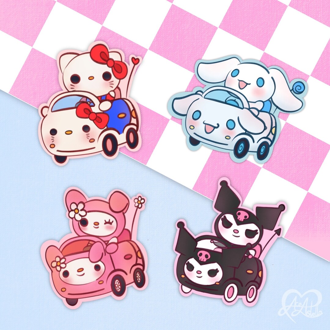 Cute Animal Race Cars Kawaii Characters Racer Stickers - Etsy