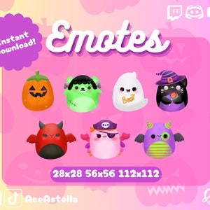 Twitch Emotes | Halloween Squishmallows Set 1 | Cute Creepy Animals ...
