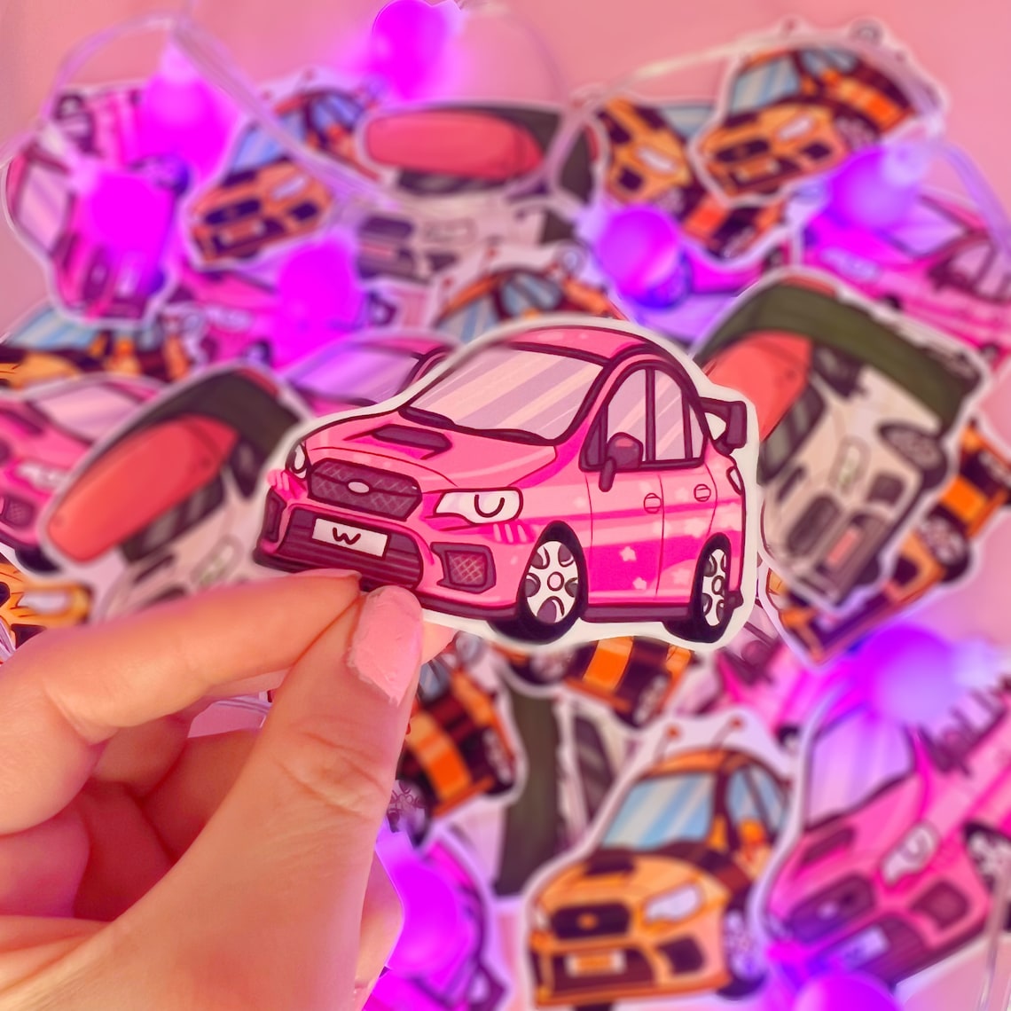 Subaru Pun Stickers Chibi Car Art Stickers - Etsy
