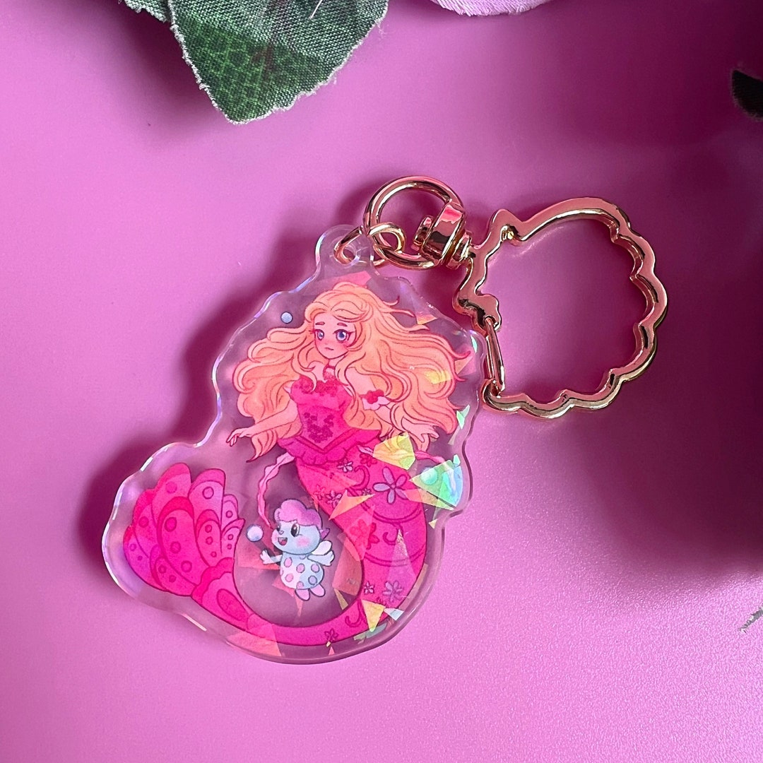 Pink Mermaid Princess Fairy Keychain | Y2K Princess Movies ...