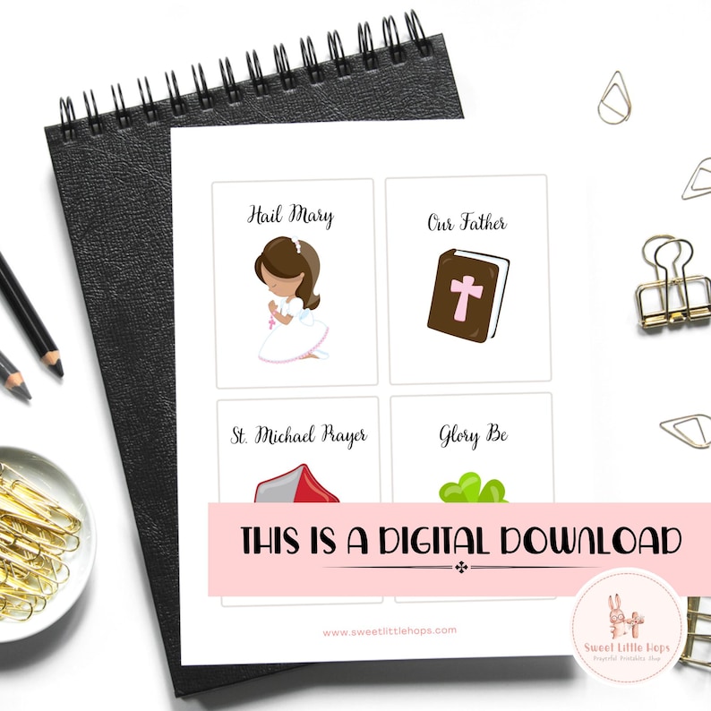 Catholic Prayer Cards for Kids | First Communion, CCD Class (digital ...