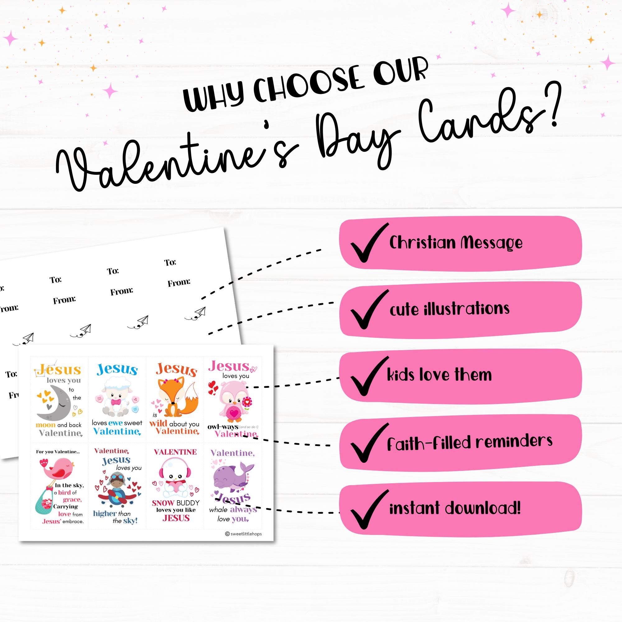 Jesus Loves You Valentine's Cards | Christian Printables (digital ...