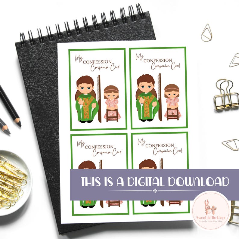 Confession Companion Cards for Kids Catholic Education Examination of ...