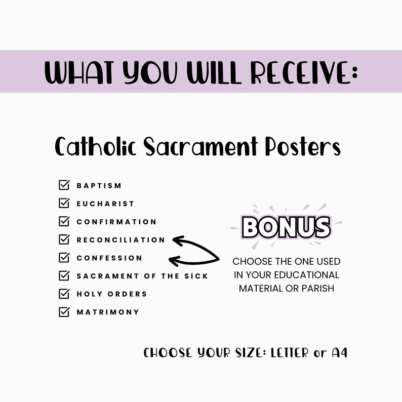 Seven Sacraments Mini-posters for Catholic Kids | Catholic Education ...
