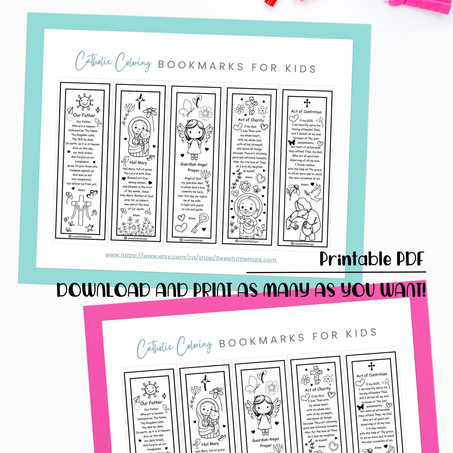 Catholic Coloring Bookmarks for Children | Catholic Religious Education ...