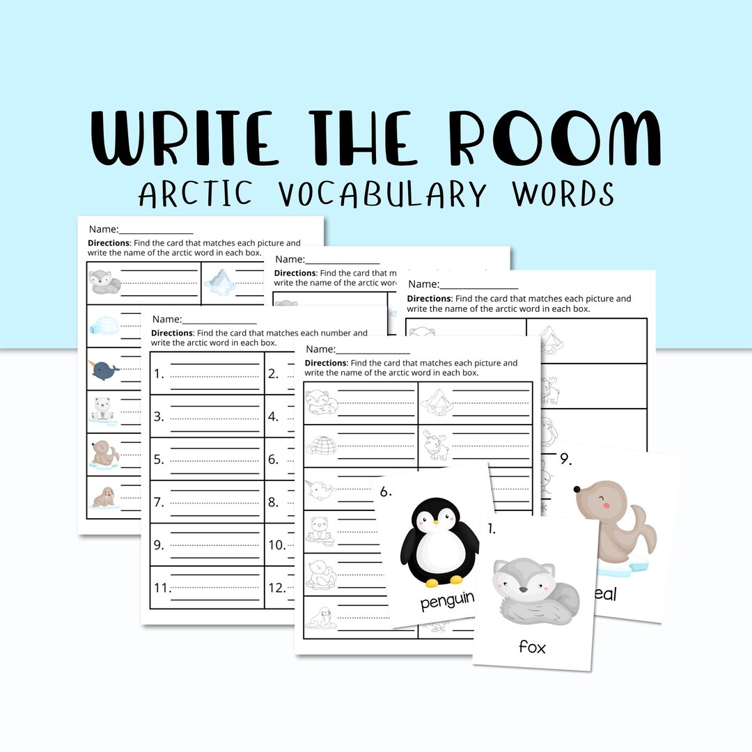 Arctic Animals Write the Room Classroom Activity | Elementary Writing ...