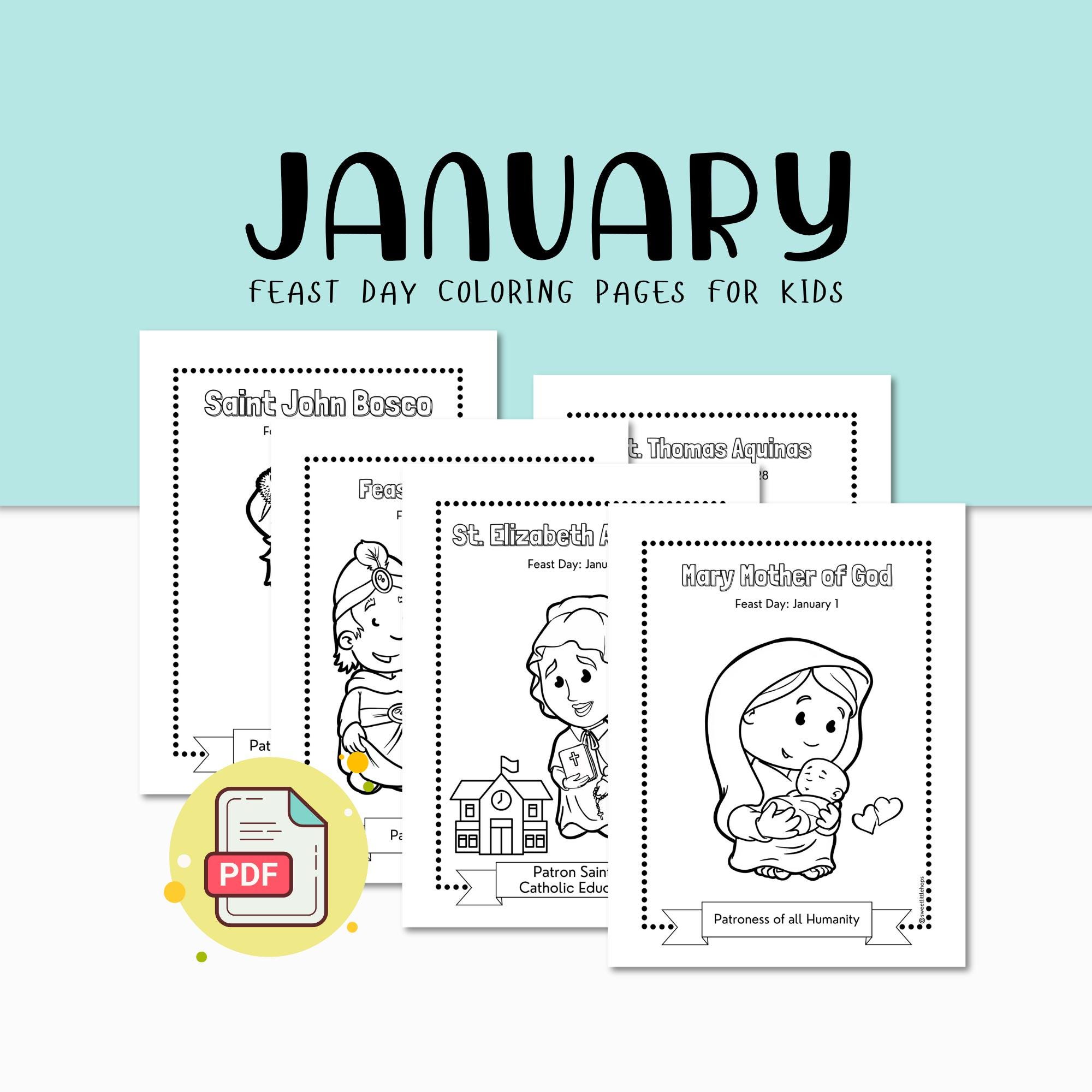 Catholic Coloring Pages for January Feasts | Catholic Education ...