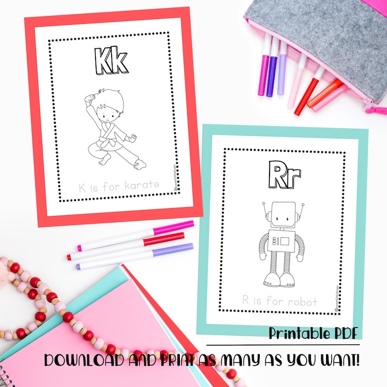 Alphabet Coloring Pages for Preschoolers | ABC Learning (digital ...