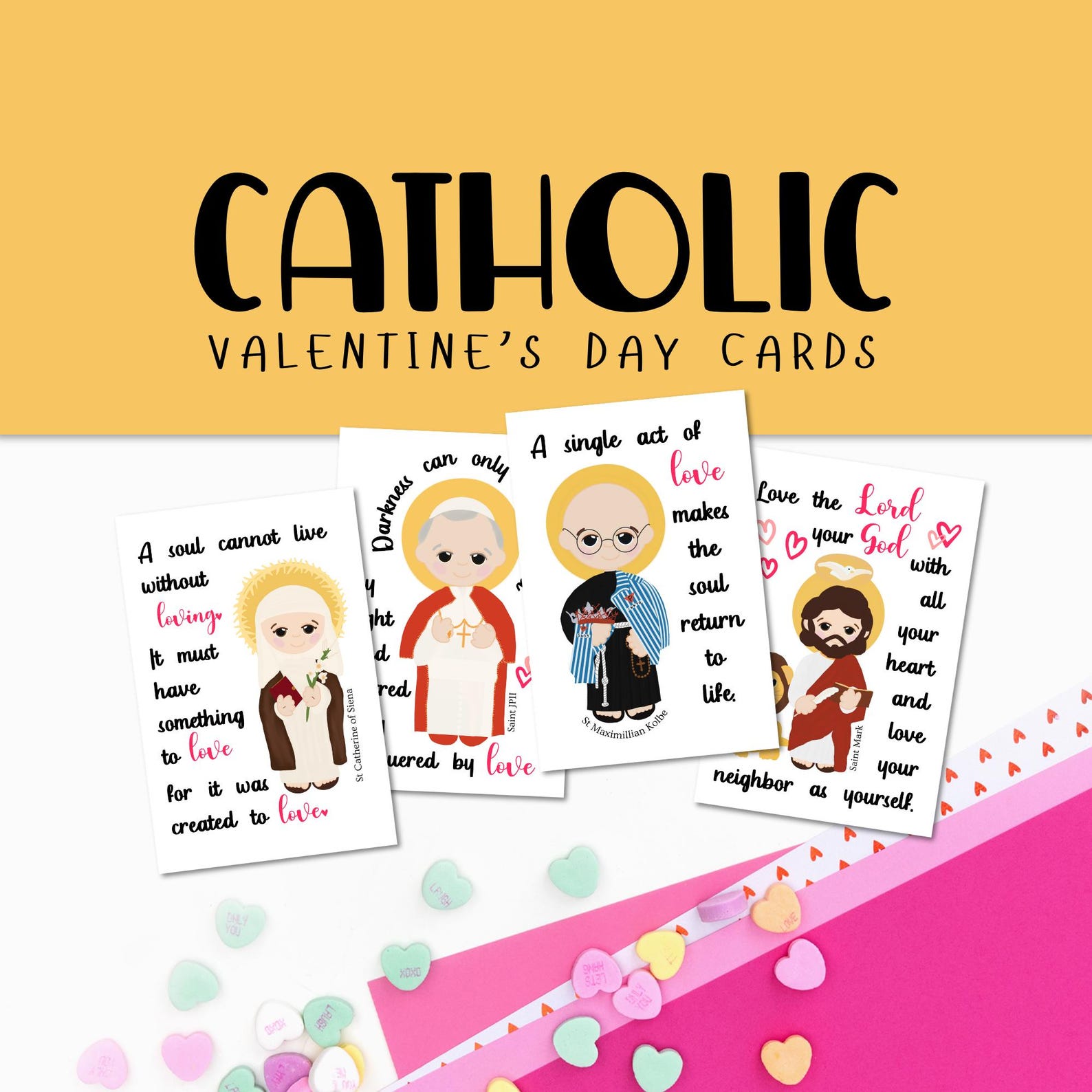 Saint Quotes Valentine's Day Cards | Season Printables | Saint Quotes ...