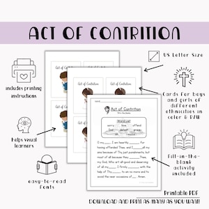 Learning the Act of Contrition | Catholic Education | Act of Contrition ...