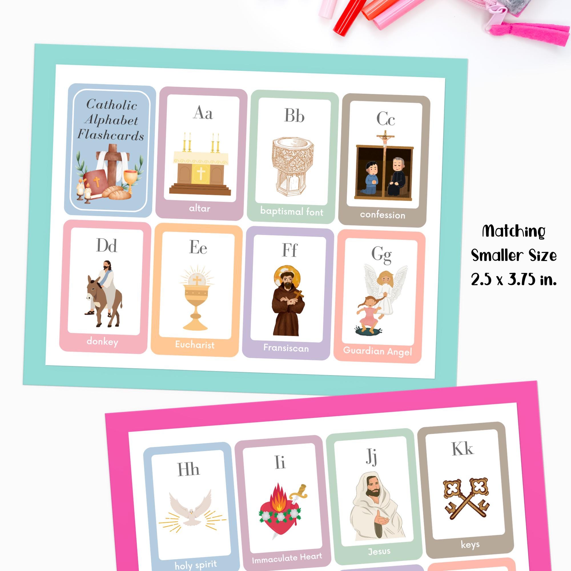 Catholic Alphabet Flashcards | Religious Education (digital Download ...