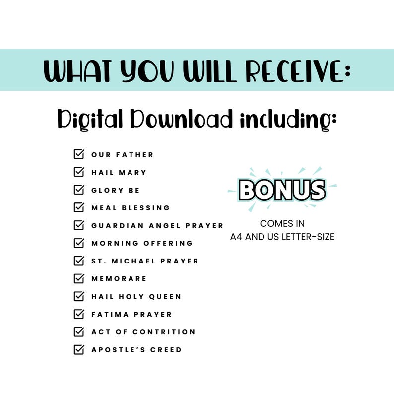 Traditional Catholic Prayer Posters for Children | Catholic Education ...