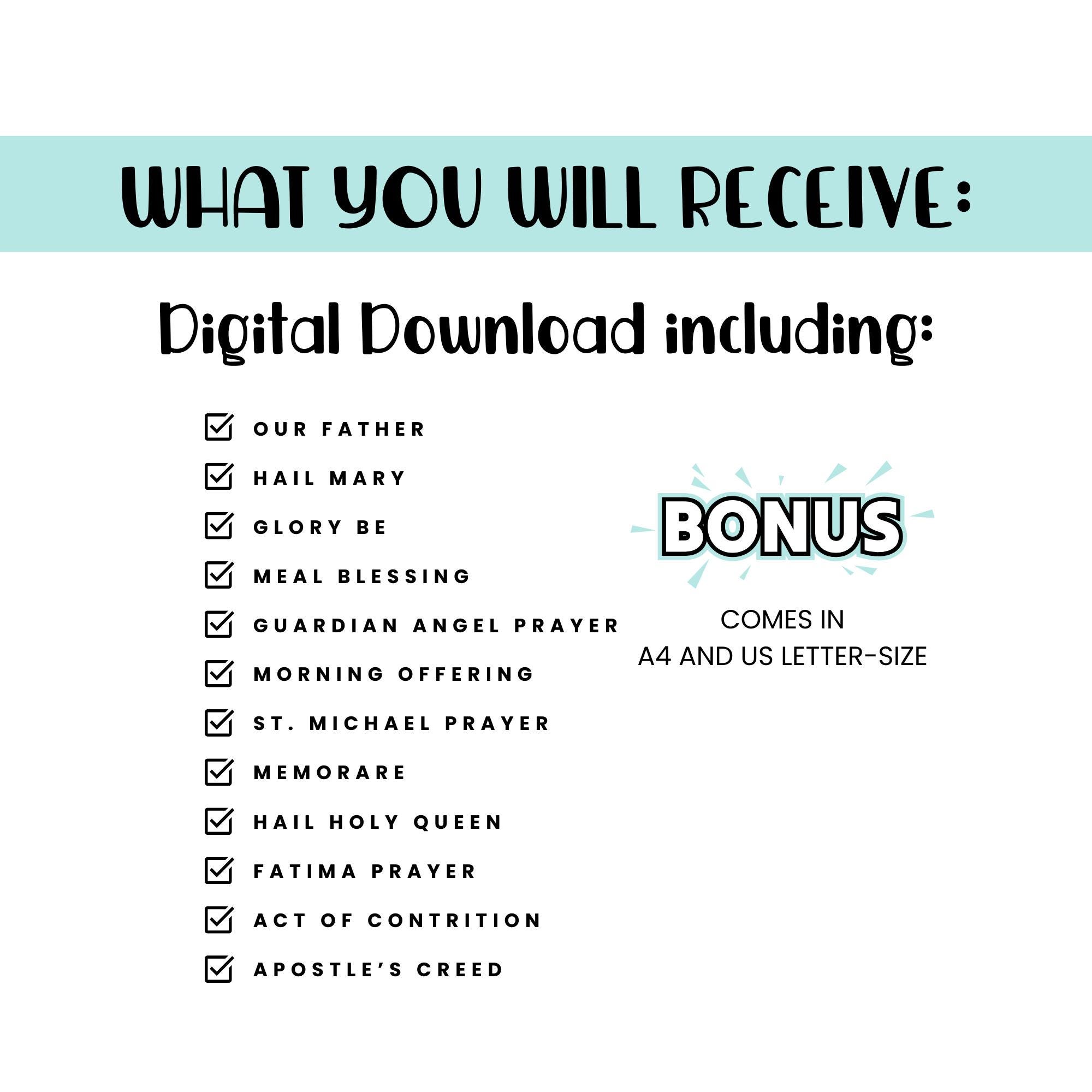 Traditional Catholic Prayer Posters for Children | Catholic Education ...